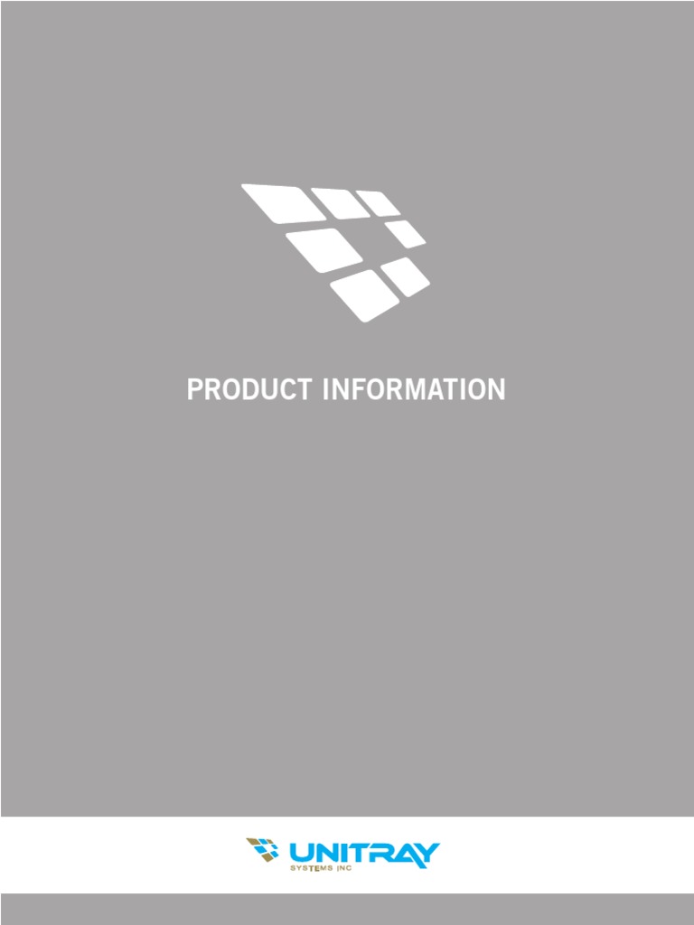 Unitray Systems Product Catalogue | PDF | Manufactured Goods | Nature
