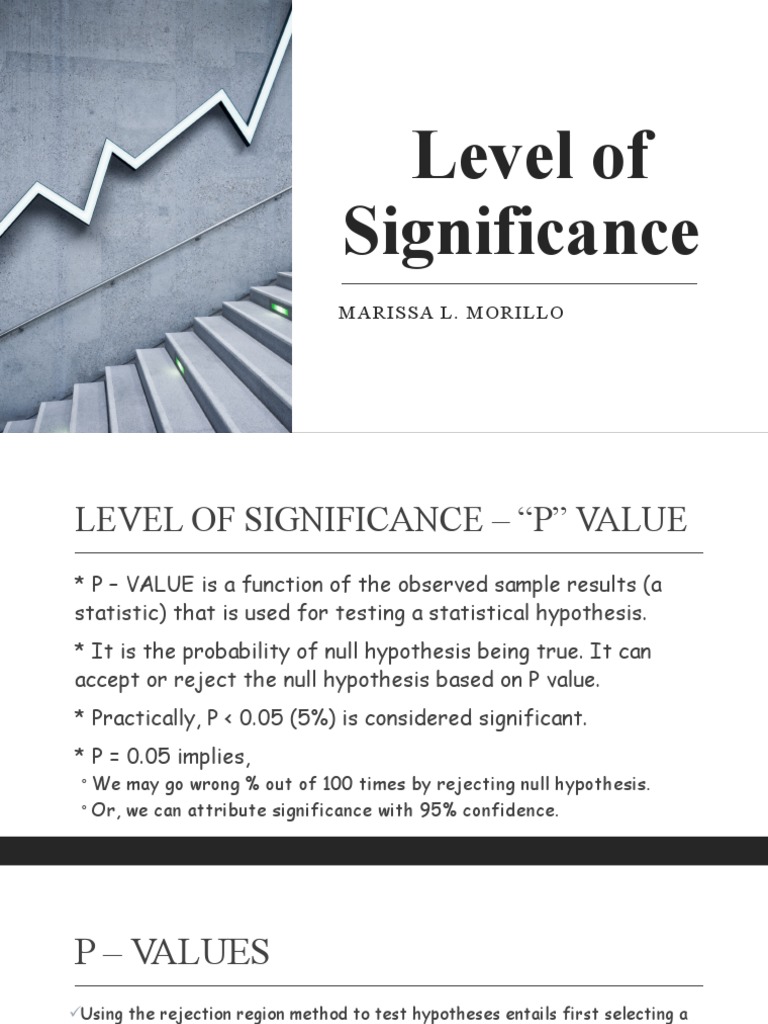 Understanding Level of Significance | PDF | P Value | Statistical ...