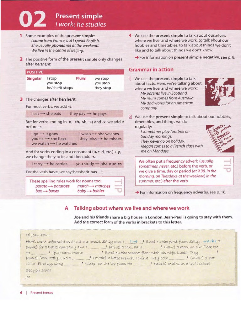 Present Simple + - Elem | PDF | Syntactic Relationships | Languages