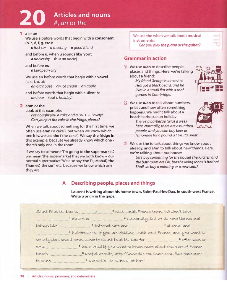 Articles and Nouns | PDF | Plural | Noun