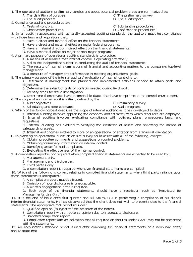 Audit and Compliance Procedures Guide | PDF | Internal Control | Audit