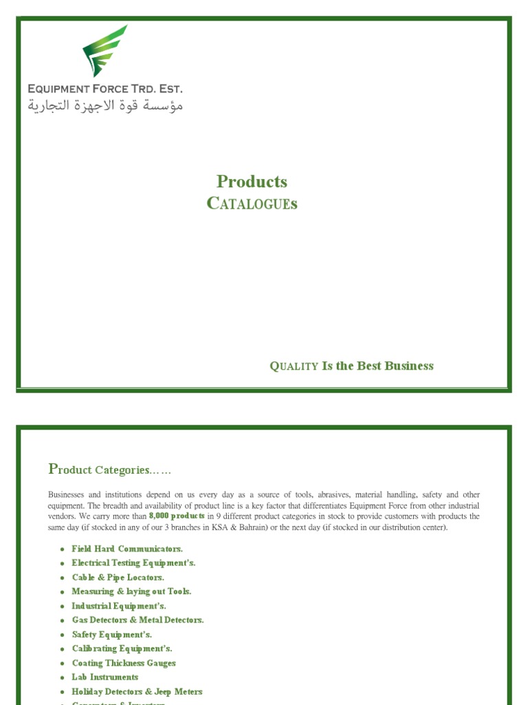 Eftrd Company Product Catalogue | PDF | Technology & Engineering | Business