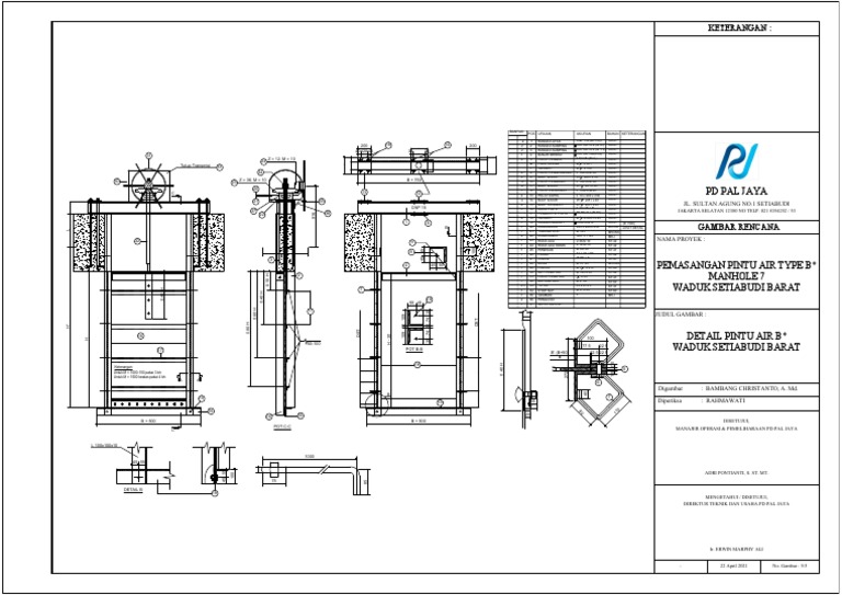 Detail Desain Pintu Air Irigasi | PDF