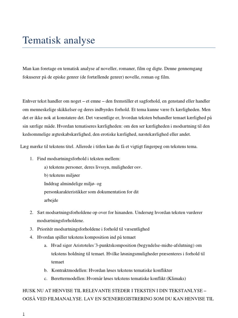 Tematisk Analyse | PDF
