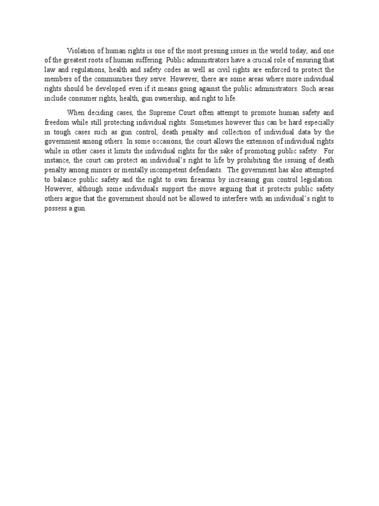 Violation of Human Rights Is One of The Most Pressing Issues I The ...