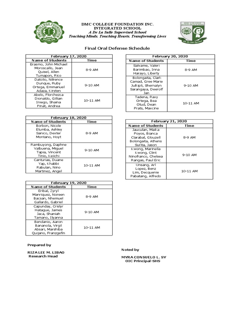 Final Oral Defense (2019-2020) | PDF