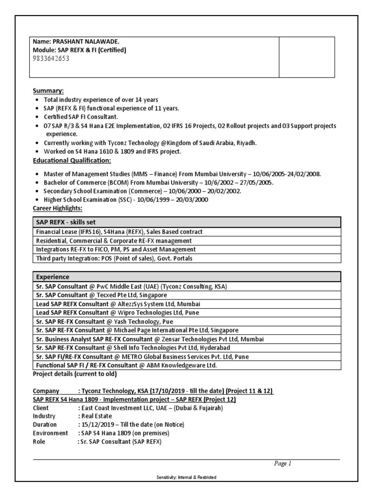 Summary:: Sensitivity: Internal & Restricted | PDF | Information Technology | Information ...