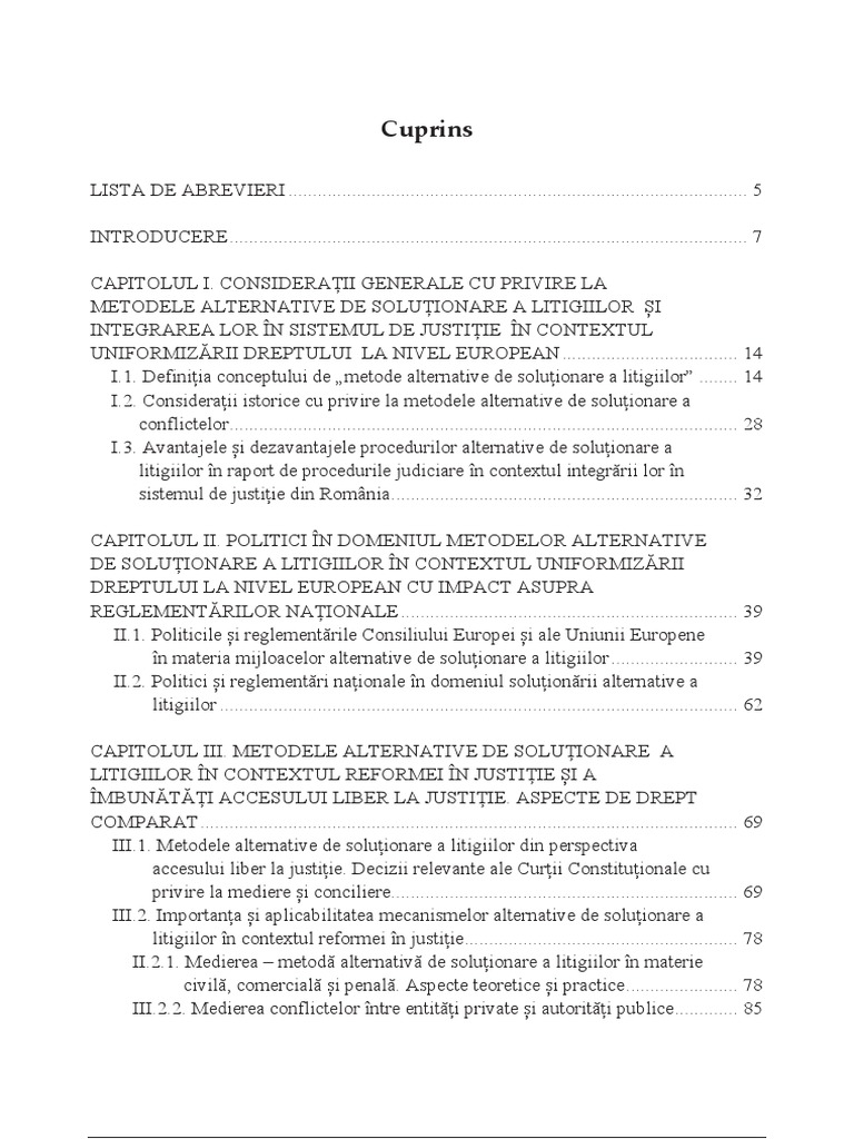 Metodele ADR in Context European Si International - Manuela Sirbu | PDF ...