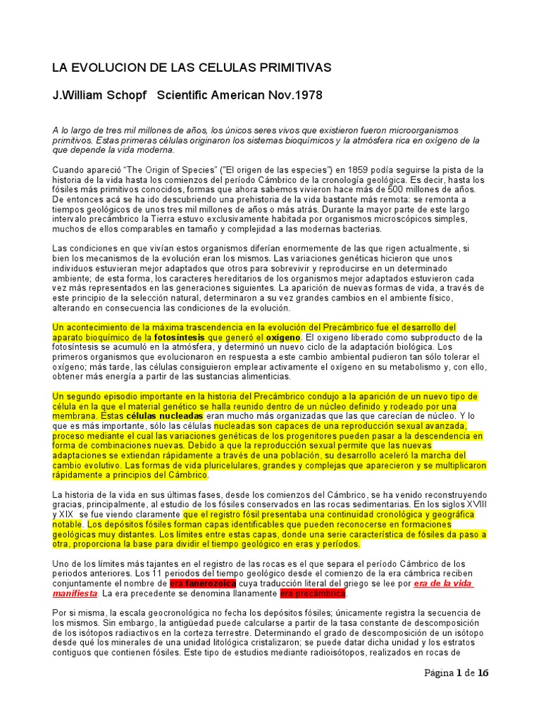 000 La Evolución de Las Células Primitivas | PDF | Trifosfato de ...
