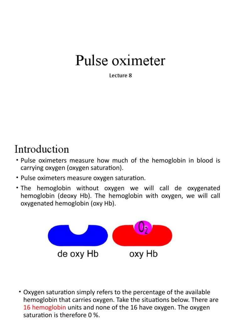 Pulse Oximeter | PDF | Cardiovascular System | Physiology