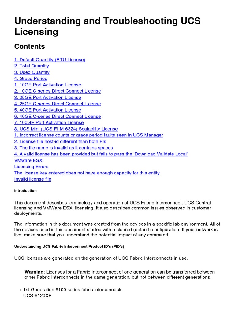Understanding and Troubleshooting UCS Licensing | PDF | Graphical User ...