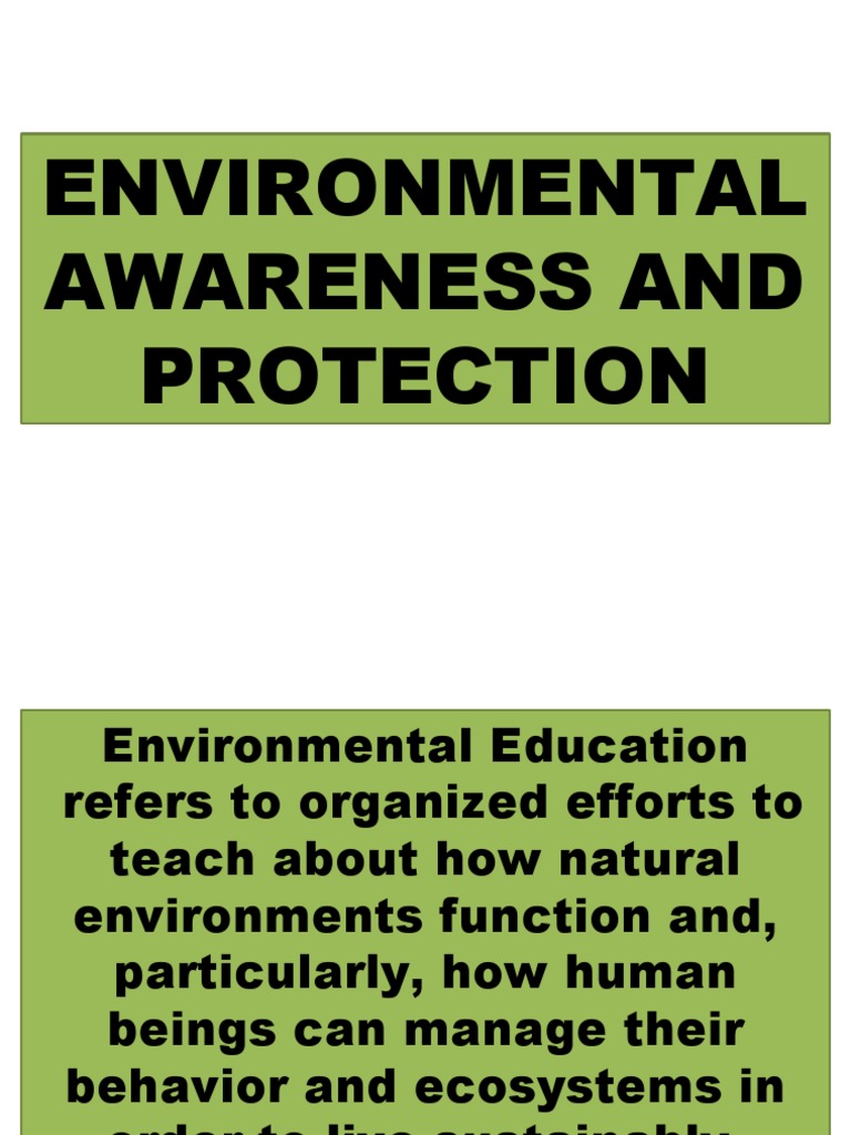 Environmental Awareness and Protection | PDF | Ecology | Sustainability