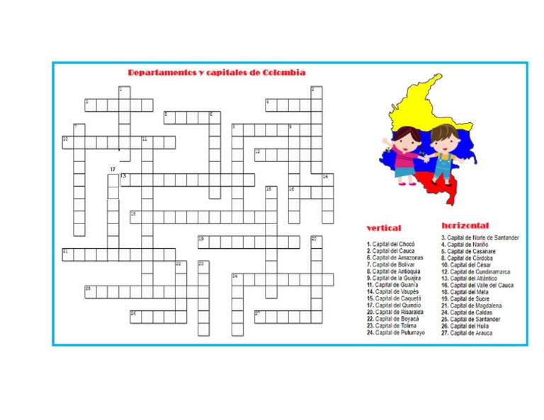 Crucigrama Capitales | PDF