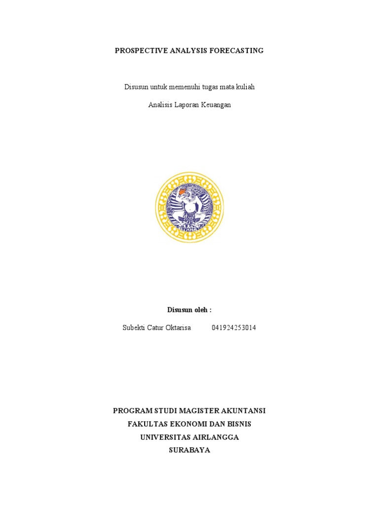 Prospective Analysis Forecasting | PDF