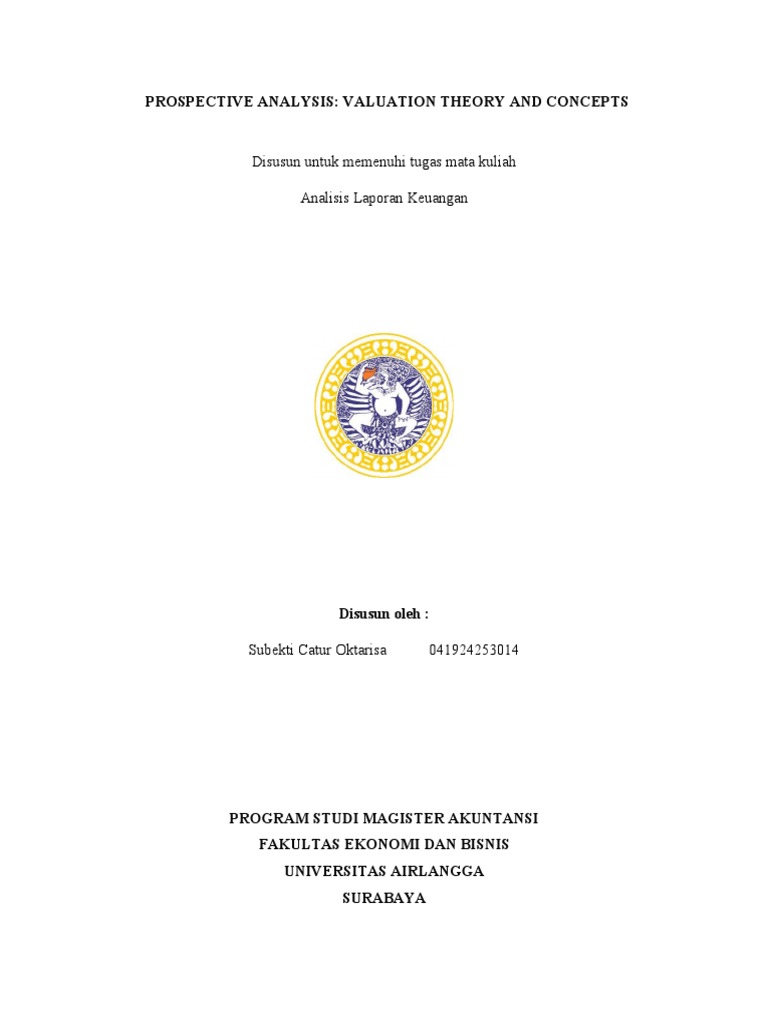 Prospective Analysis Valuation Theory and Concepts | PDF