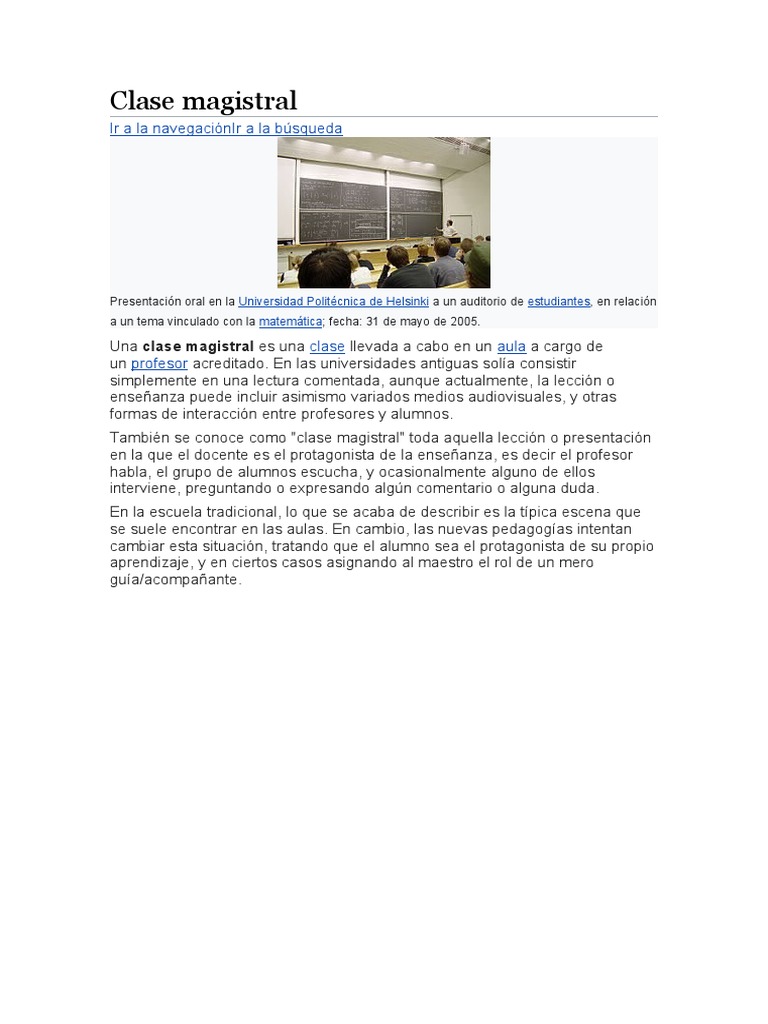 Clase Magistral Ejemplo | PDF