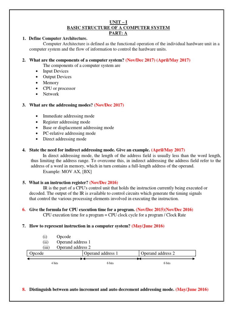 CS8491 Ca QB | PDF | Parallel Computing | Computer Data Storage