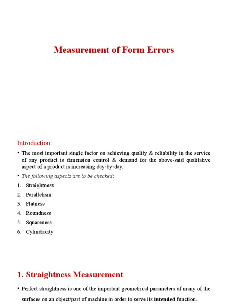 A Comprehensive Guide to Measuring Various Form Errors Through ...
