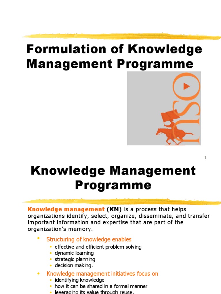 Knowledge Management Program Overview | PDF | Tacit Knowledge ...