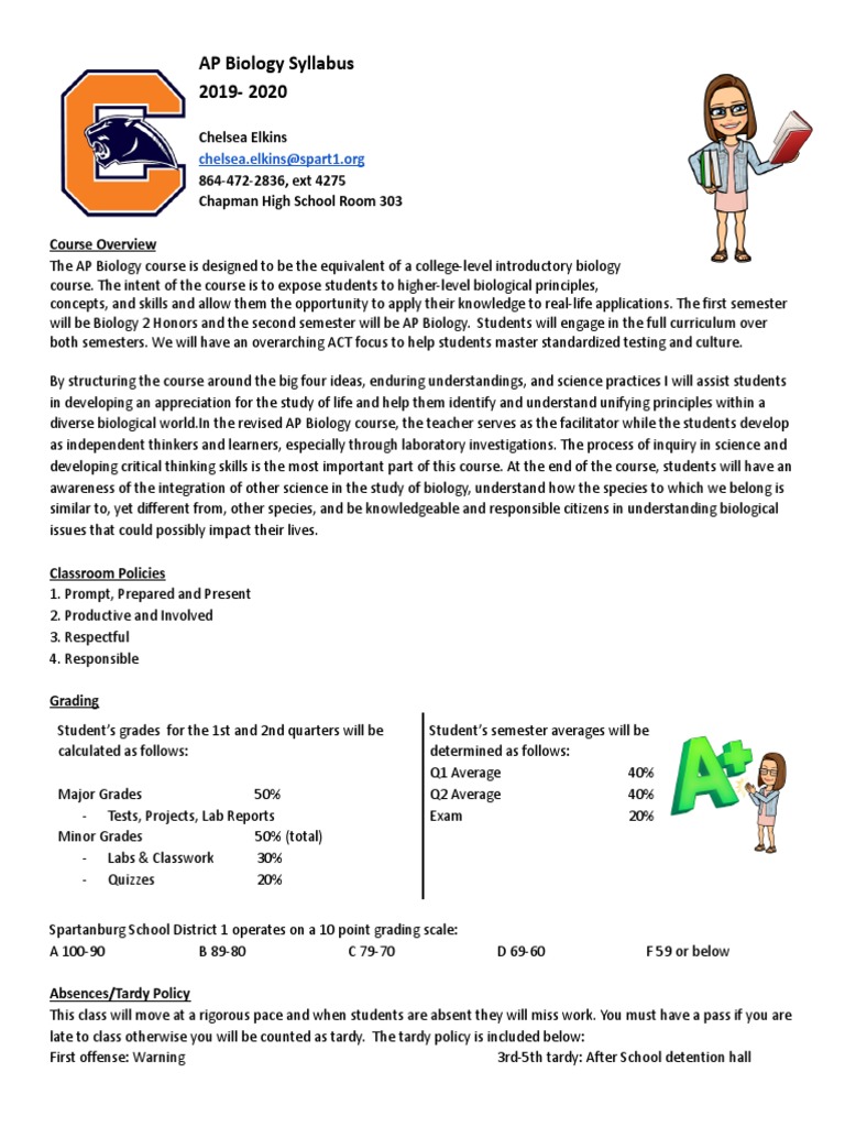 Real Ap Biology Syllabus | PDF | System | Systems Biology