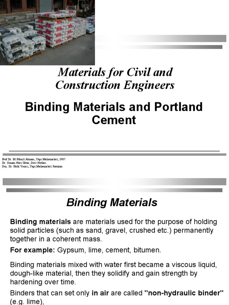 CH06 Binding Materials | PDF | Cement | Concrete