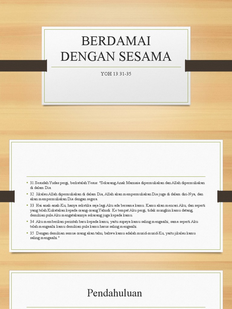 Berdamai Dengan Sesama | PDF