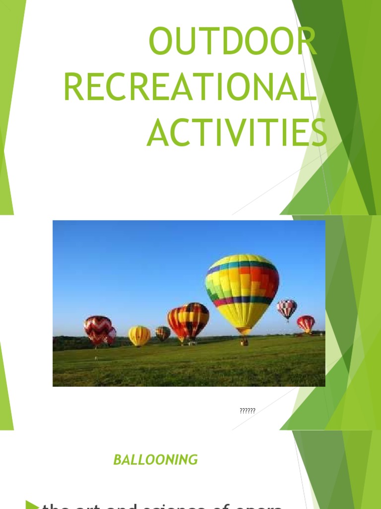 Examples of Outdoor Activities | PDF | Snorkeling | Picnic