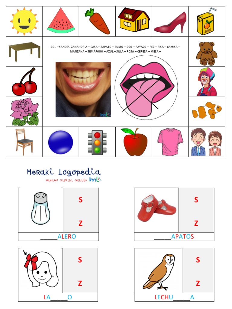 Juego de Palabras con S y Z | PDF