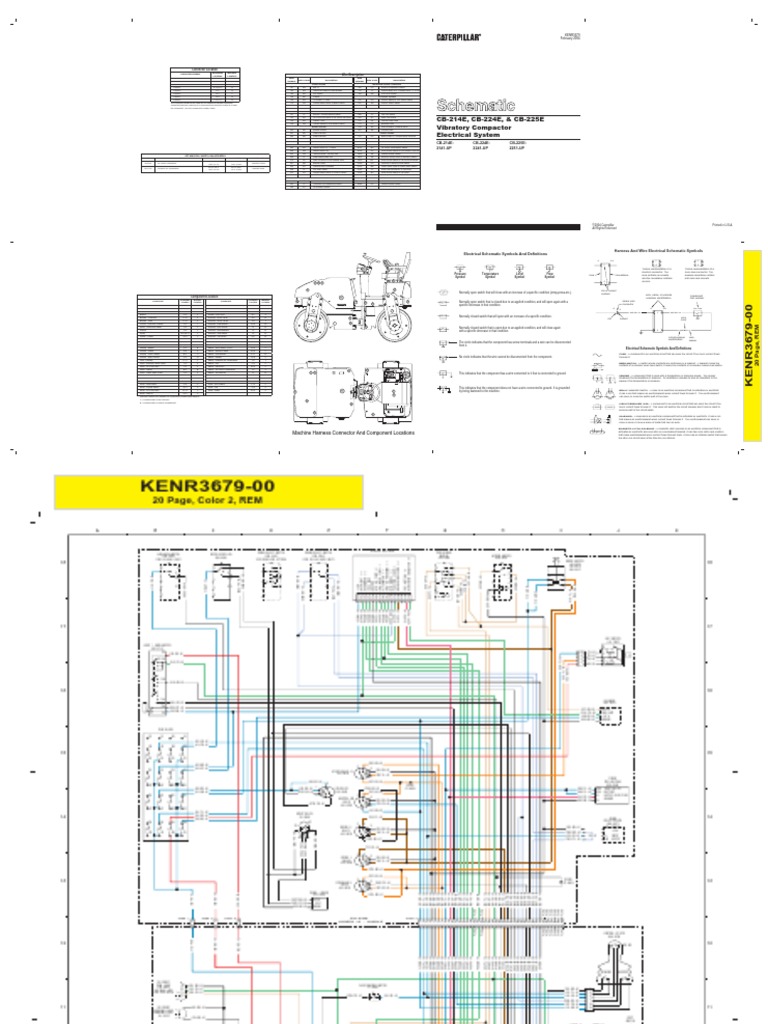 CB-214E, CB-224E, & CB-225E Electrical System Vibratory Compactor | PDF ...