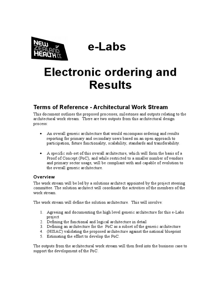 Terms of Reference Architectural Final | PDF | Interface (Computing) | Specification (Technical ...