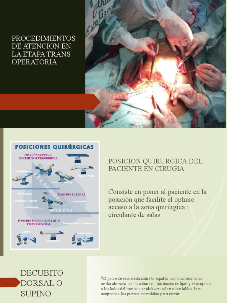 Cuidados de Enfermeria en El Transoperatorio | PDF | Lavado de manos ...