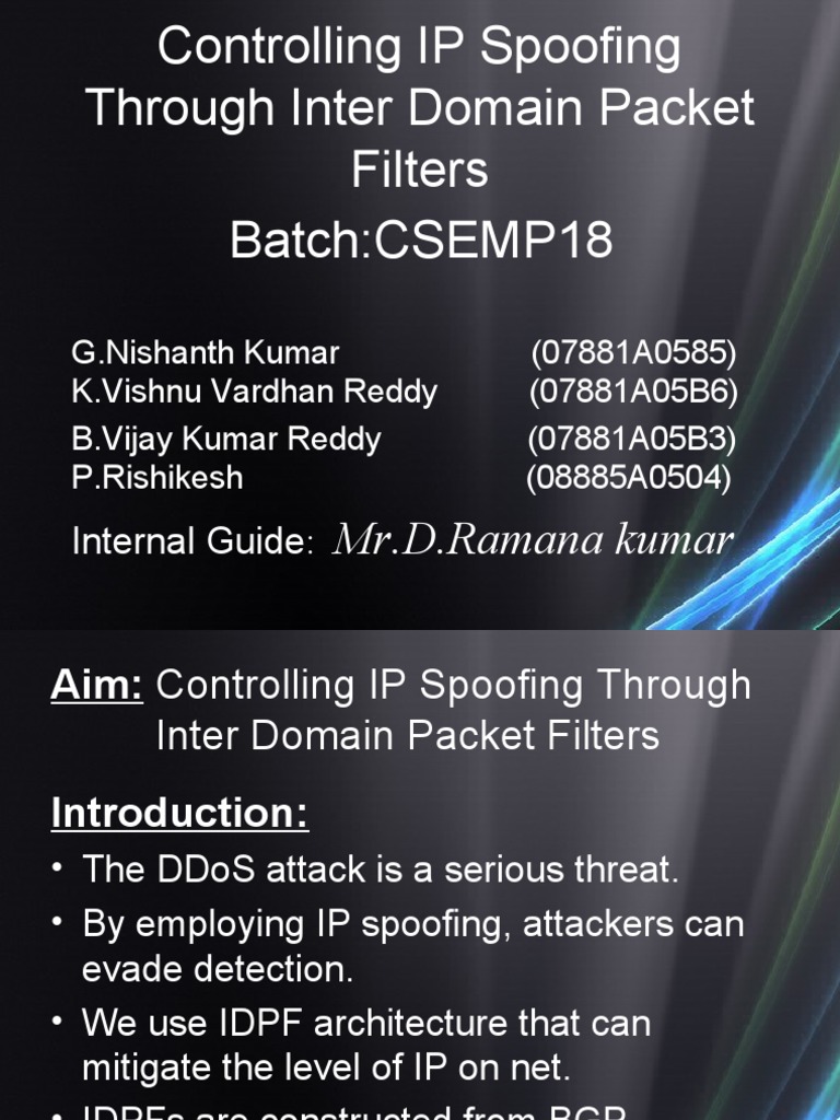 Mr.D.Ramana Kumar: Internal Guide | PDF | Network Topology | Routing