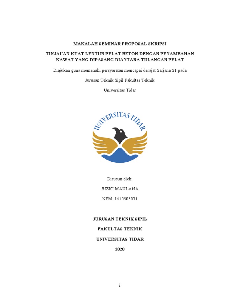 Contoh Makalah Seminar Proposal | PDF