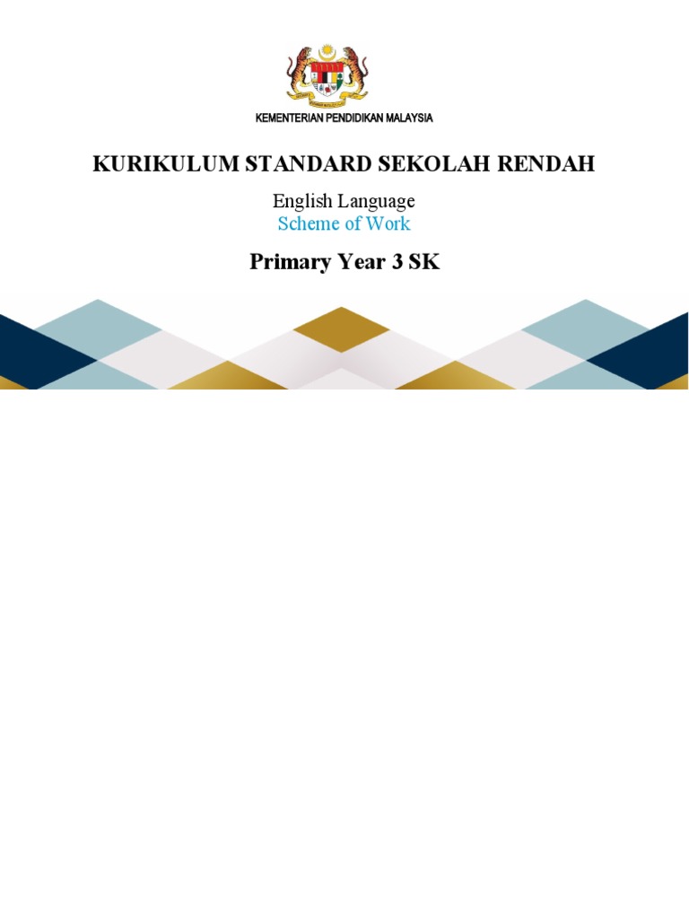 Primary Year 3 English Language Scheme of Work: A Detailed Guide for ...