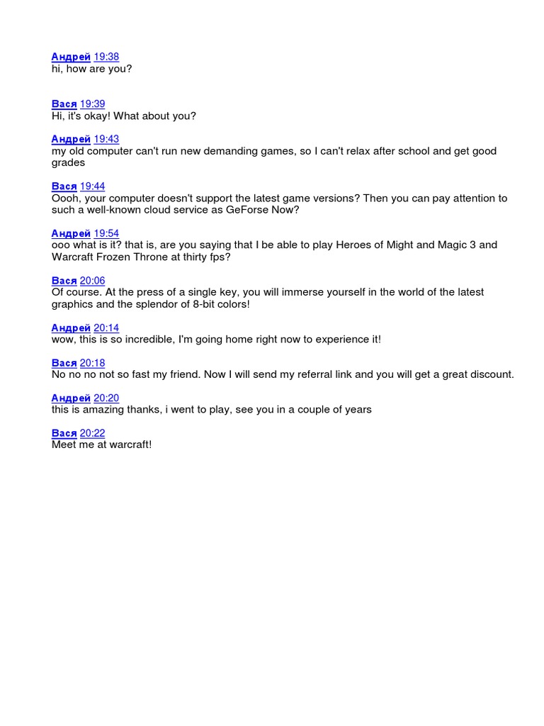 Dialogue Between Andrey and Vasya! | PDF