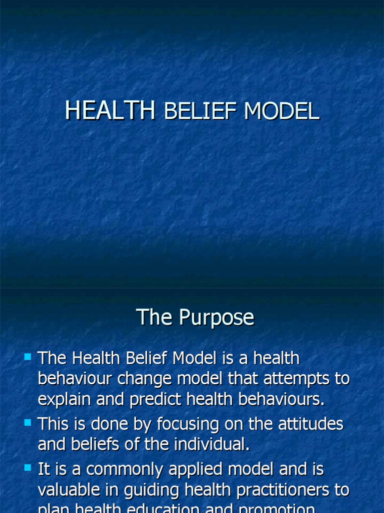 Health Belief Model | PDF | Social Psychology | Human Nature