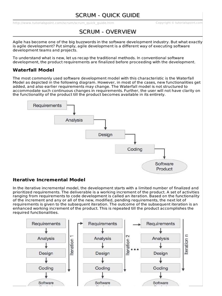Scrum - Quick Guide Scrum - Overview | PDF | Scrum (Software ...