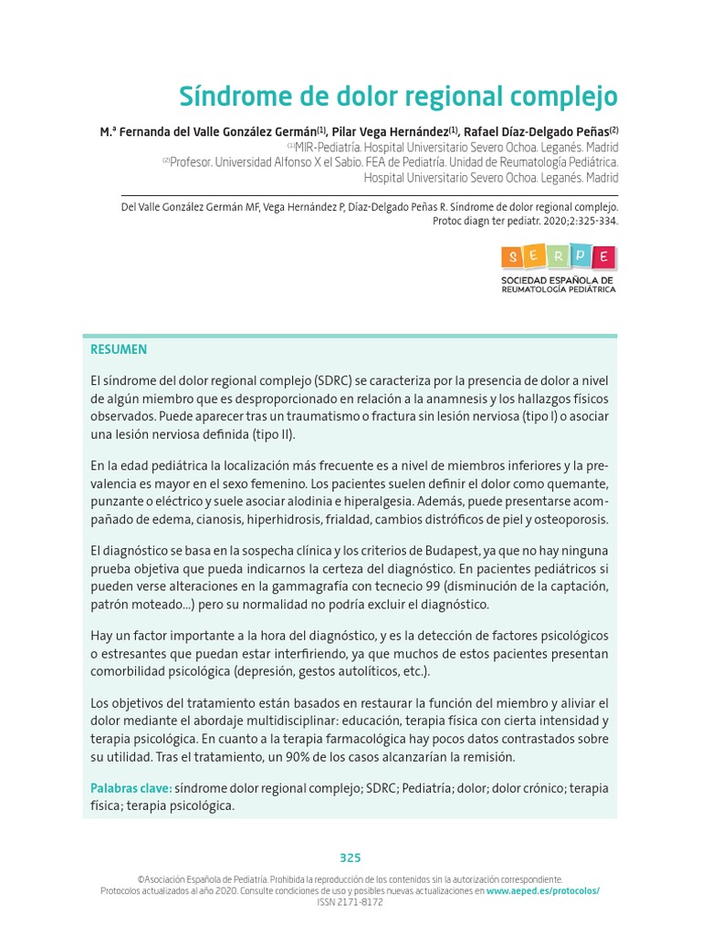 Dolor Regional Complejo | PDF | Dolor | Psicoterapia