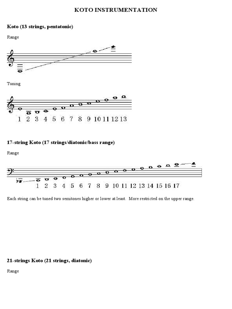 Koto Instrumentation | PDF | String Instruments | Musicology