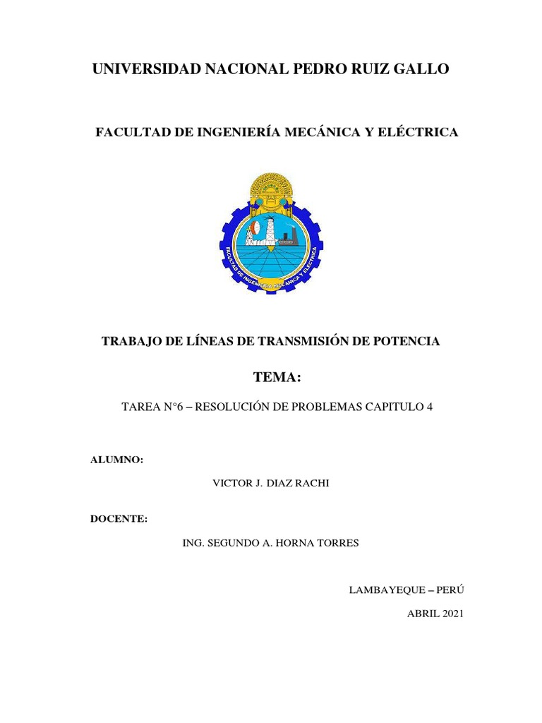 Tarea N°6 - Ejercicios Capitulo 4 | PDF