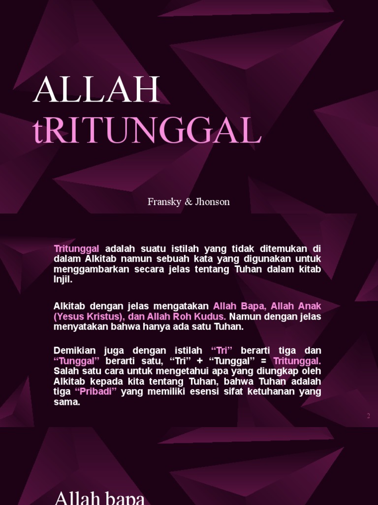 Allah Tritunggal | PDF