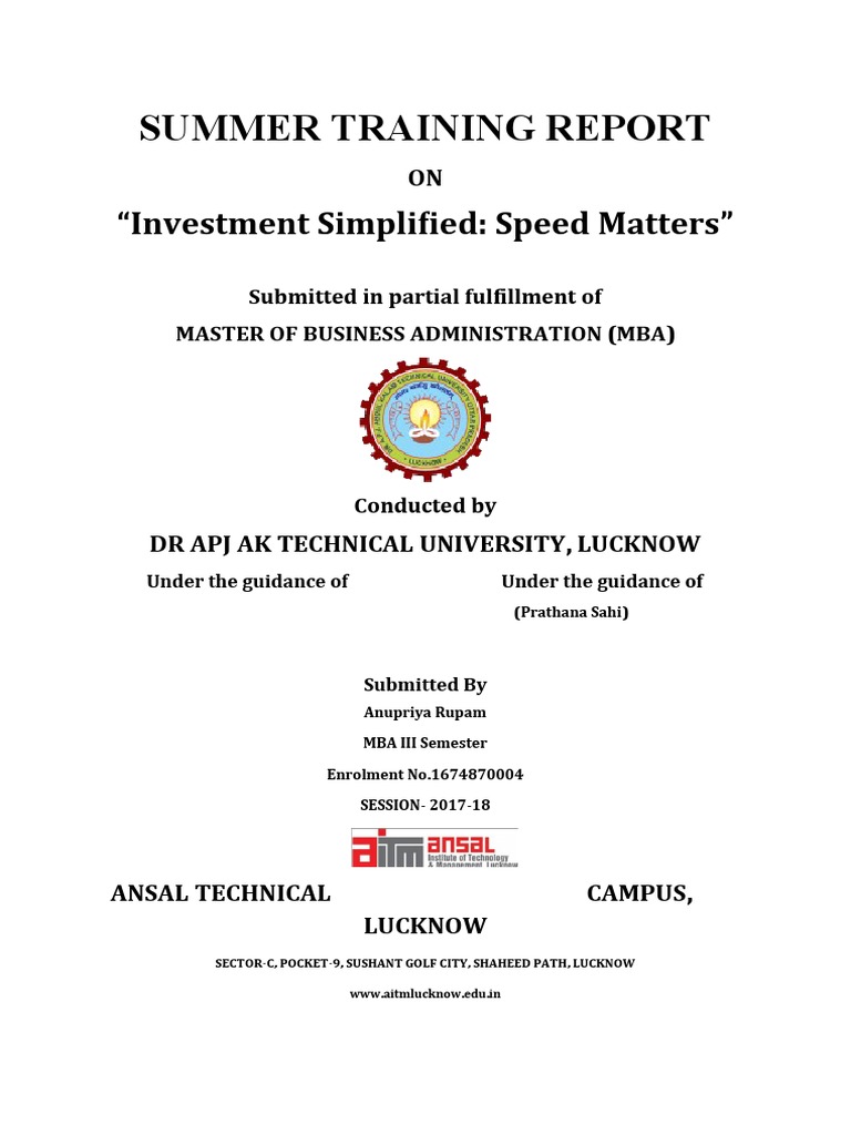 Investment Simplified Speed Matters | PDF | Stocks | Mutual Funds
