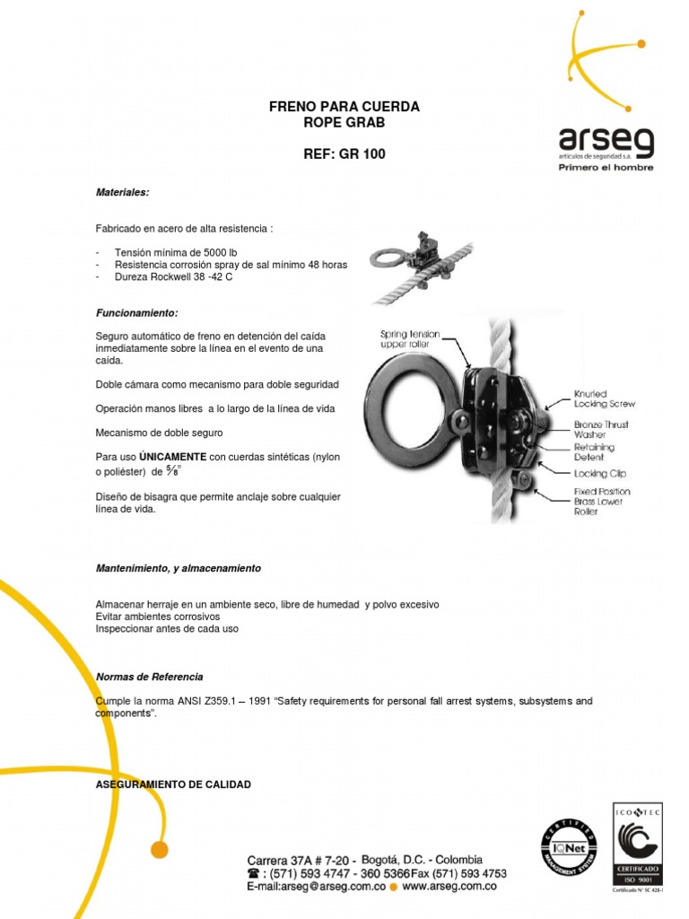 Arrestador de Caidad GR100 | PDF