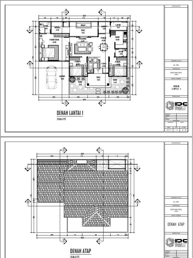 Tugas Denah ST - Rab-Relin Kurniasuryasi-4201927077 | PDF