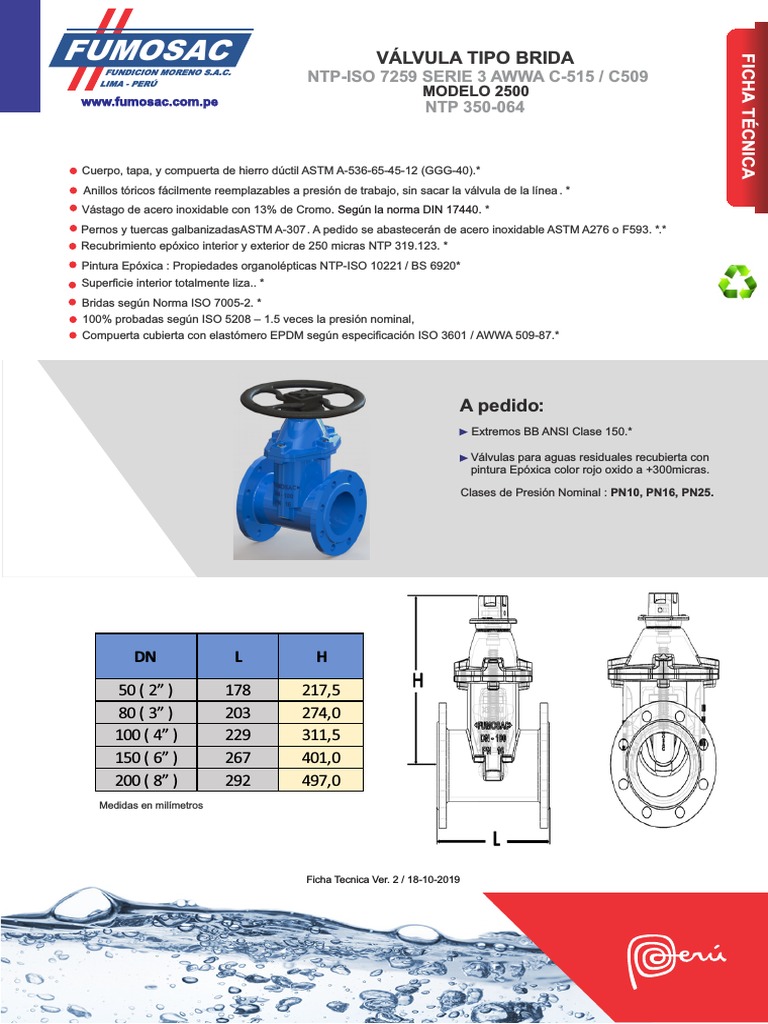 Valvula Brida Modelo 2500 | PDF