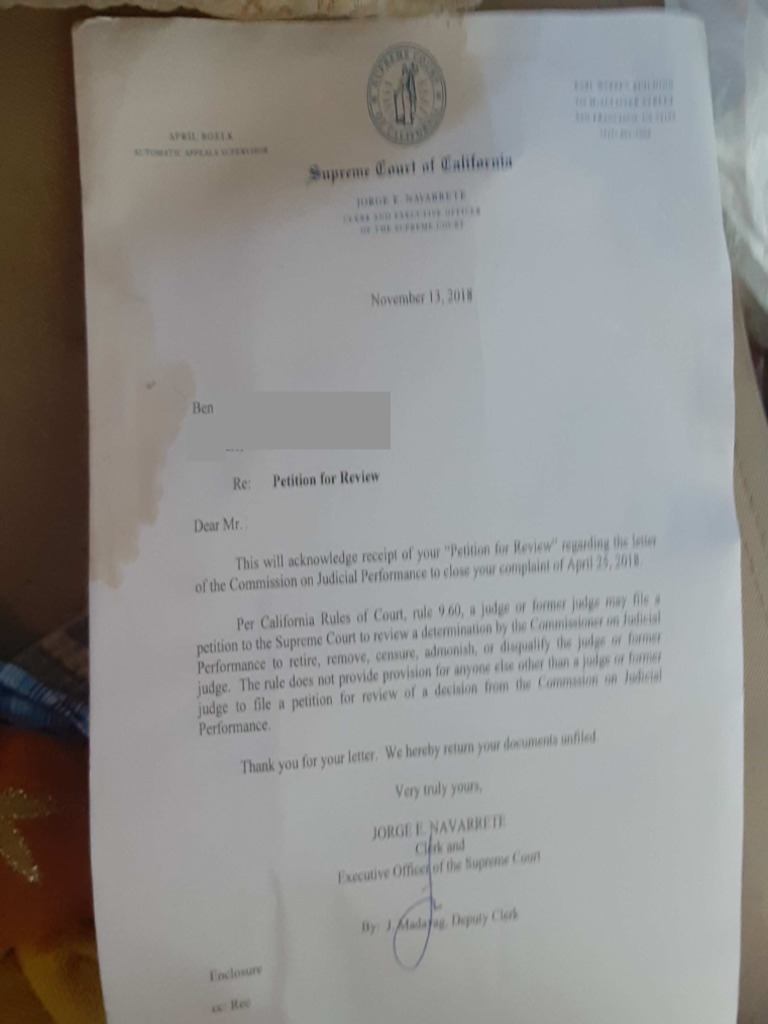 Supreme Court of California Ruling Judge James Towery | PDF