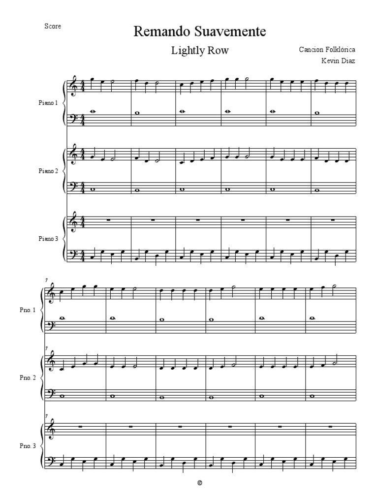 Remando Suavemente - Score | PDF