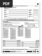 PET Answer Sheet | PDF