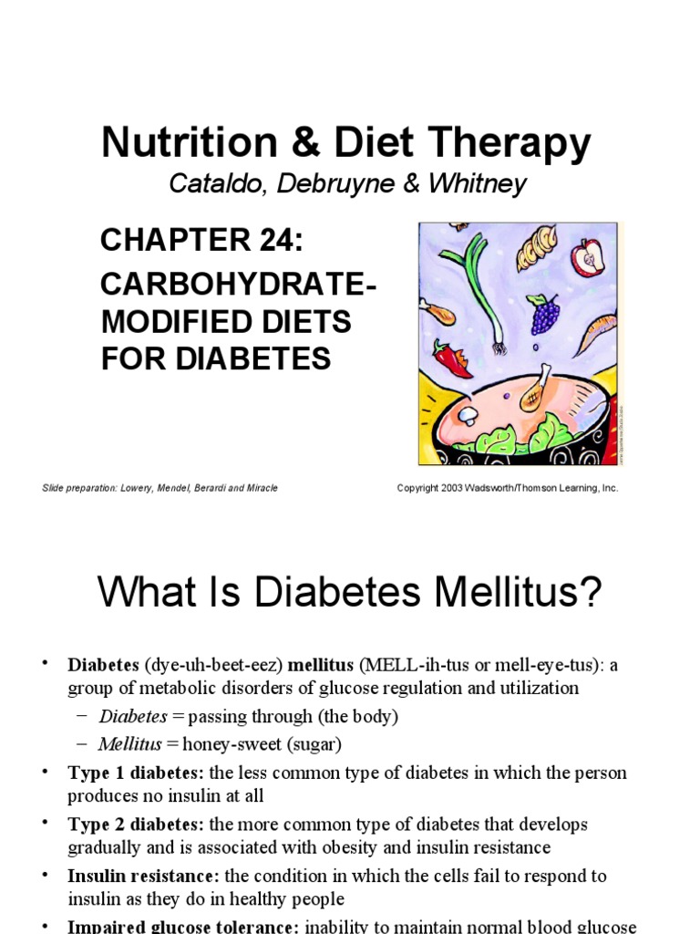 Nutrition & Diet Therapy: Carbohydrate-Modified Diets For Diabetes ...