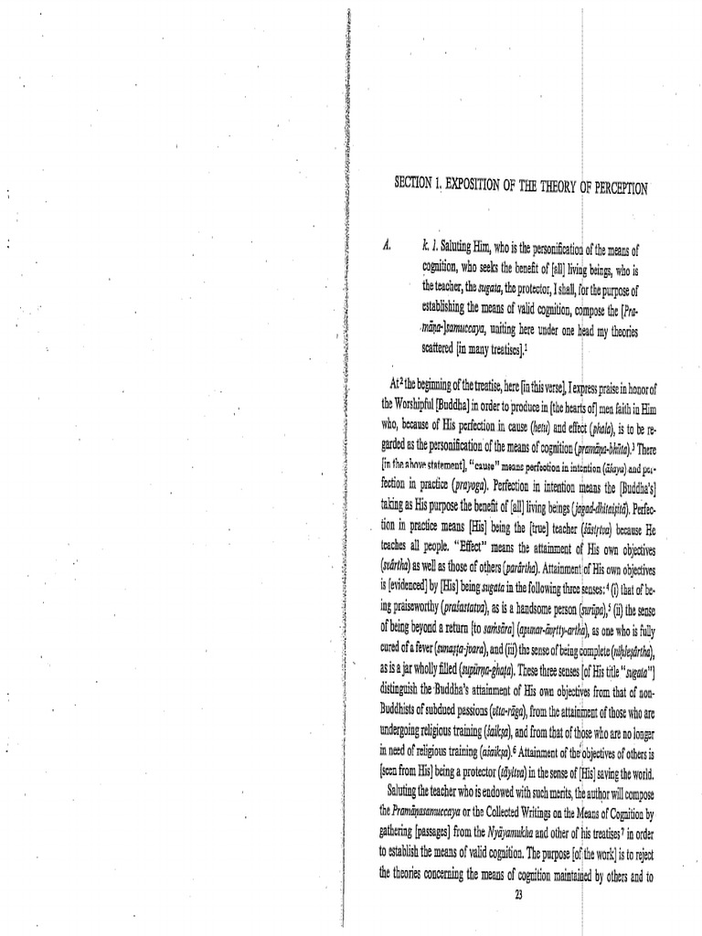 Pramanasamuccaya Dignaga Ch-1 Trans Hattori | PDF